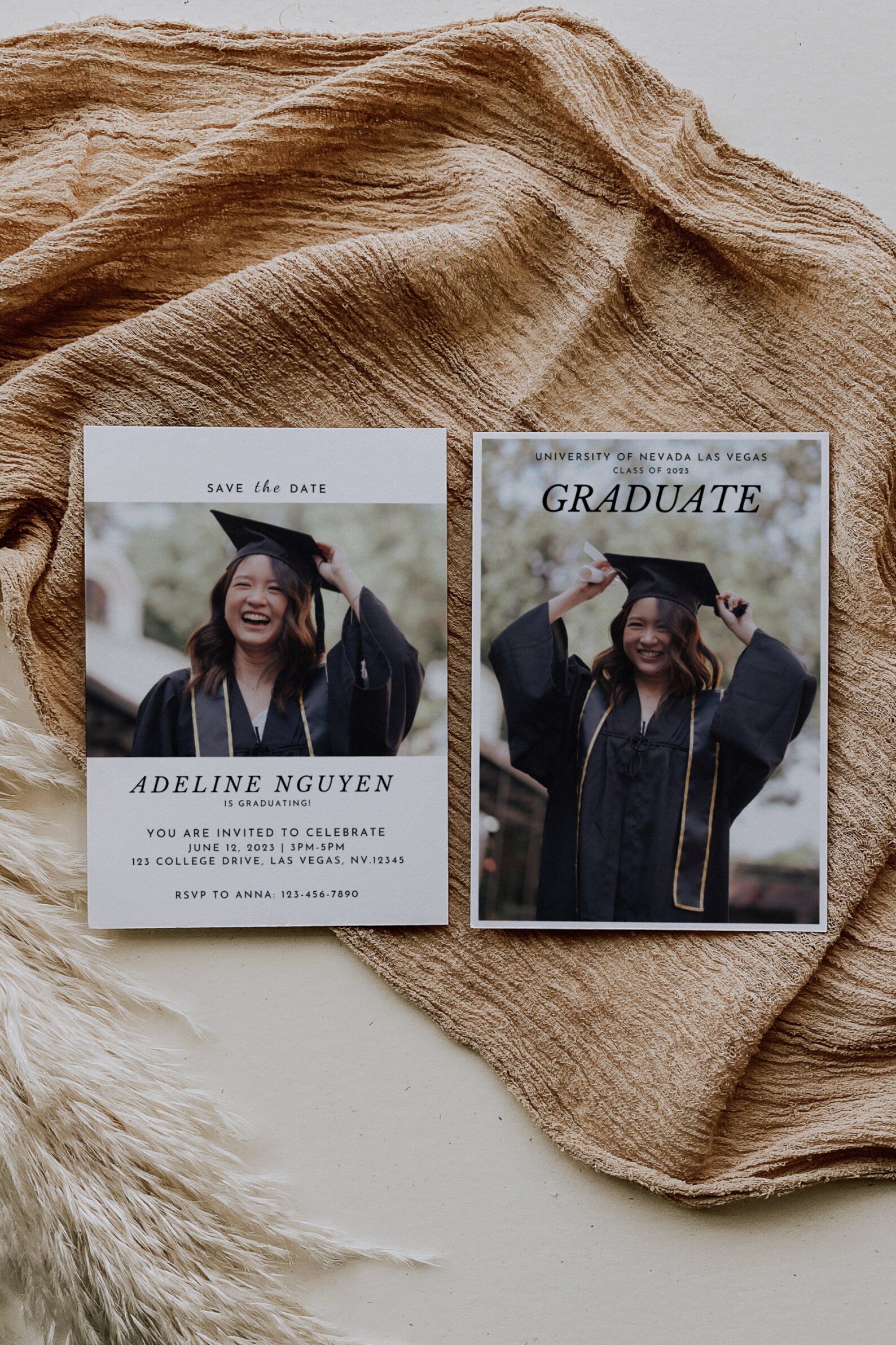 Save the Date Graduation Party Invitation Template Class of - Etsy