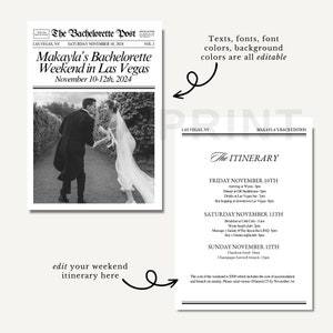 Newspaper Bachelorette Party Invitation Template, Bachelorette Party ...