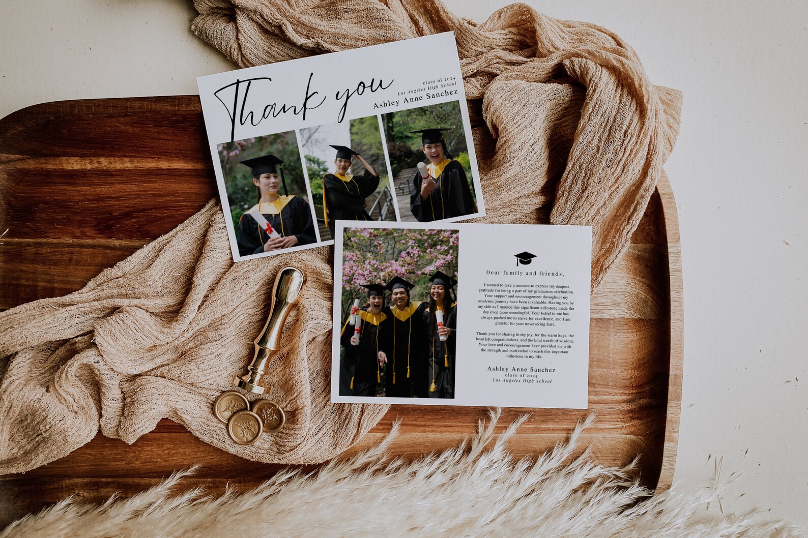 Graduation Thank You Card Graduation Thank You Template - Etsy