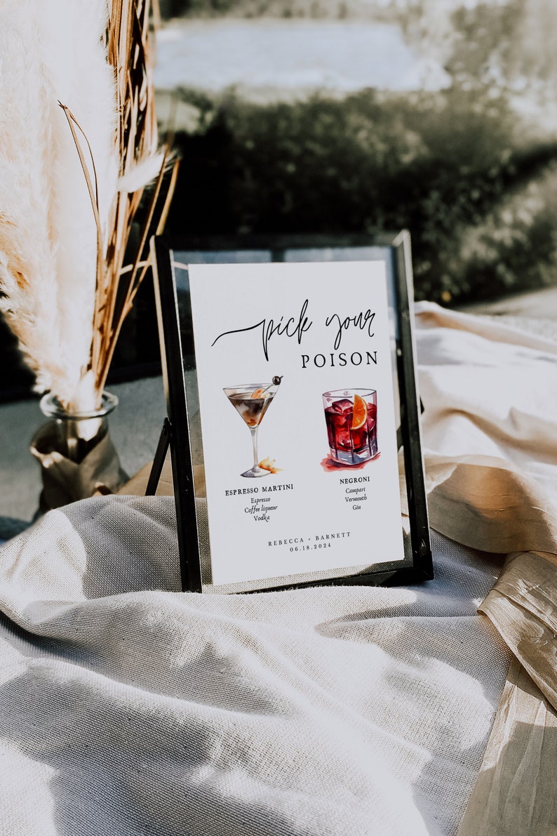 Halloween Signature Cocktails Sign Template Editable Pick - Etsy