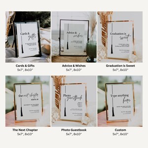 Graduation Party Sign Bundle, Editable Graduation Table Signs ...