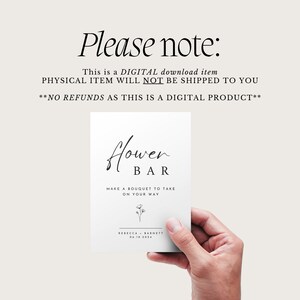 Flower Bar Wedding Sign Template, Build Your Own Flower Bouquet Bar ...