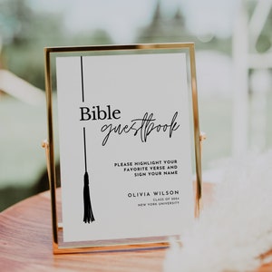 Minimalist Bible Verse Graduation Sign, Highlight Your Favorite Bible ...