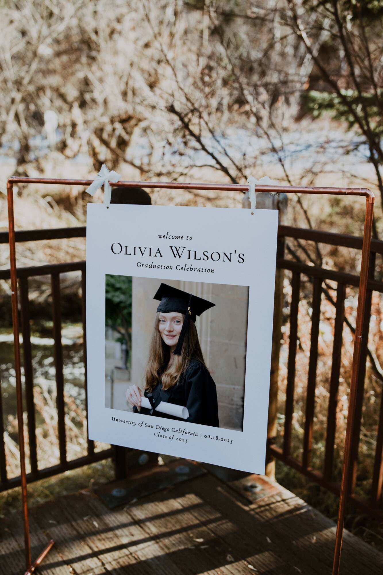 Modern Minimalist Graduation Welcome Sign Template, Class of 2024 ...