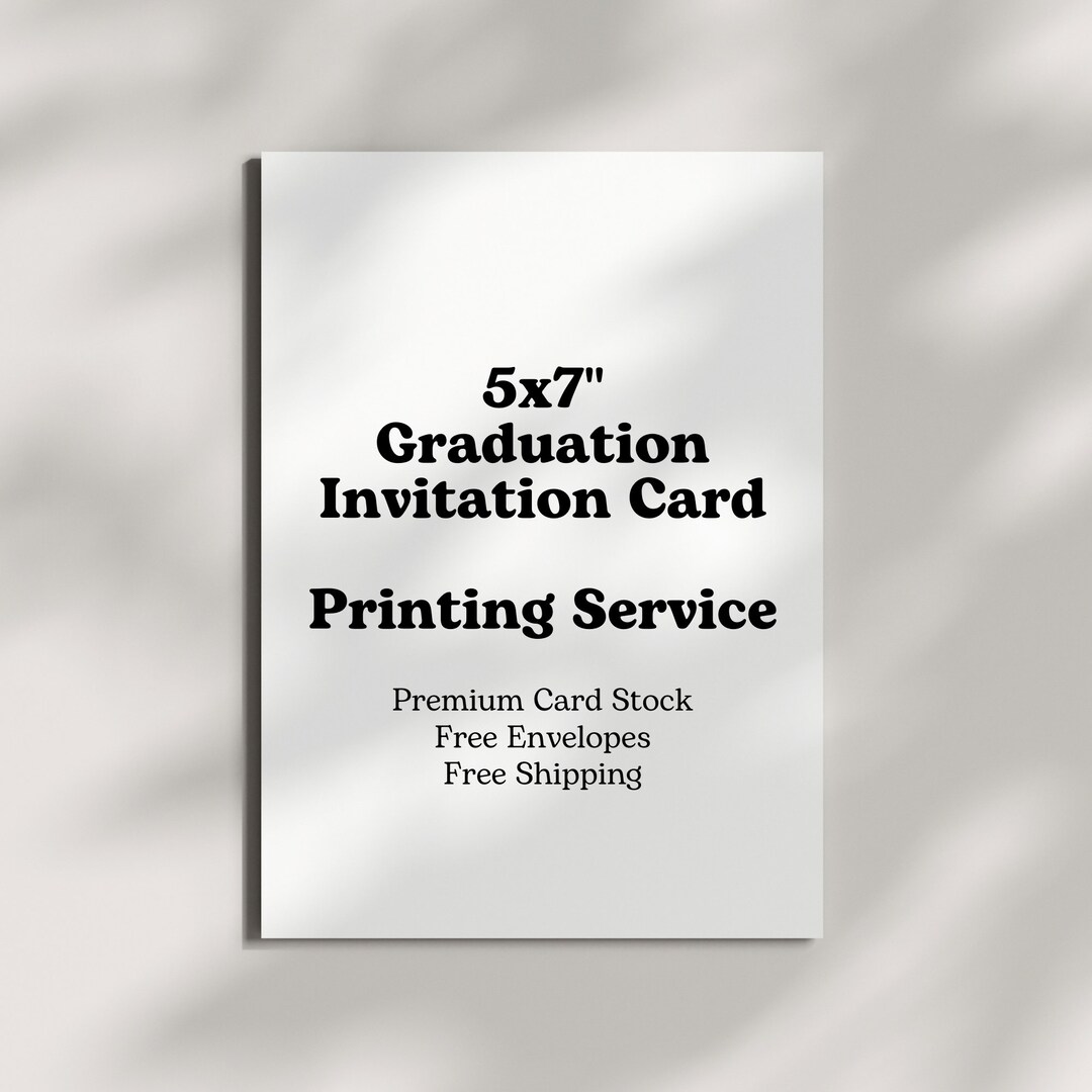 5x7 Graduation Invitation Card Printing Service, Printed Invitations ...