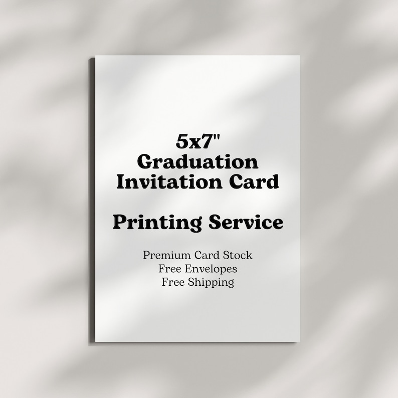 5x7 Graduation Invitation Card Printing Service, Printed Invitations ...