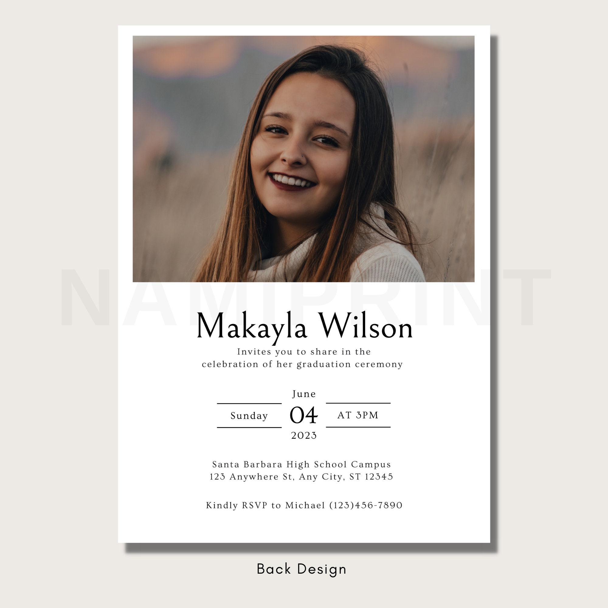 Minimalist Graduation Announcement Modern Graduation Party - Etsy