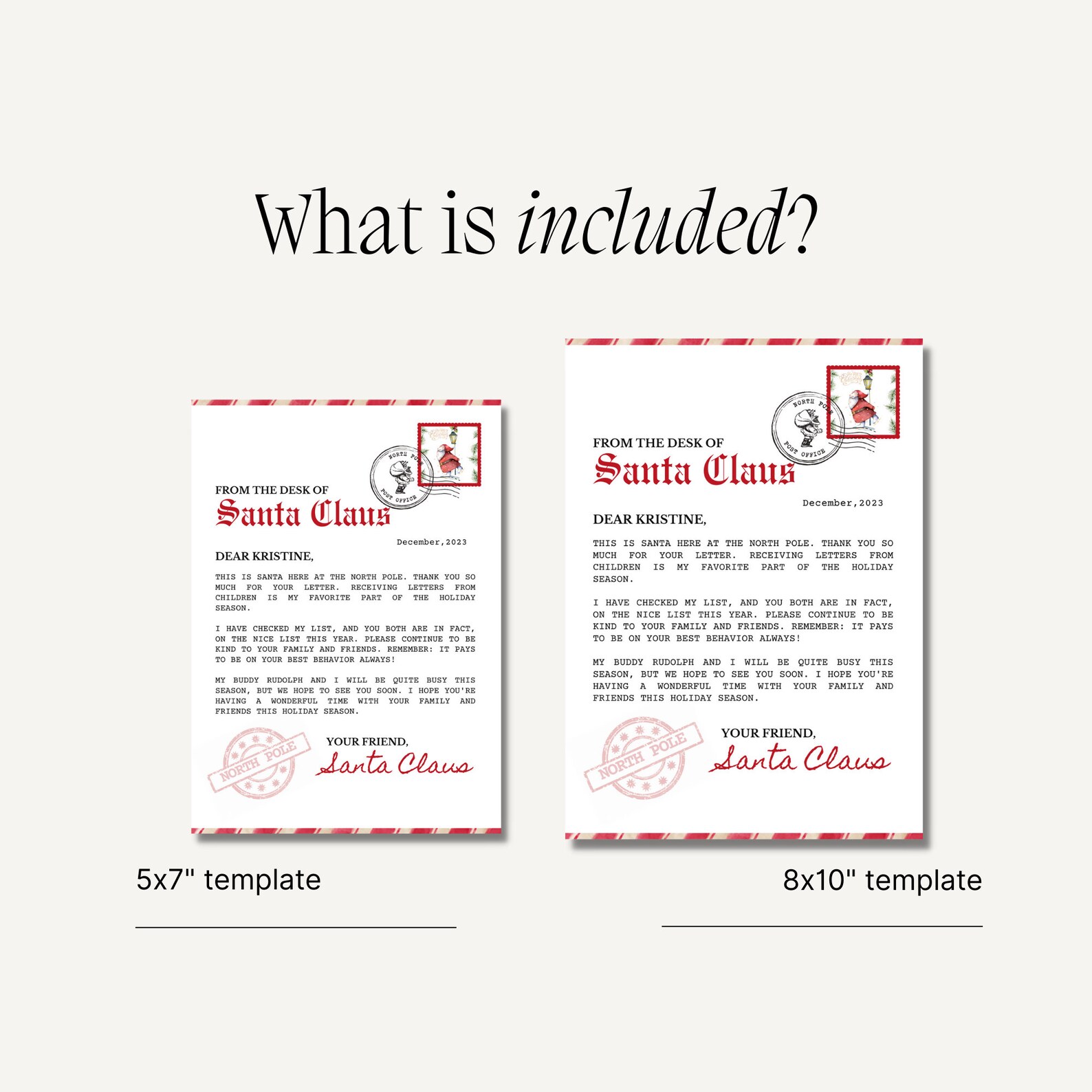 Official Letter From Santa, Printable North Pole Mail Christmas Santa ...