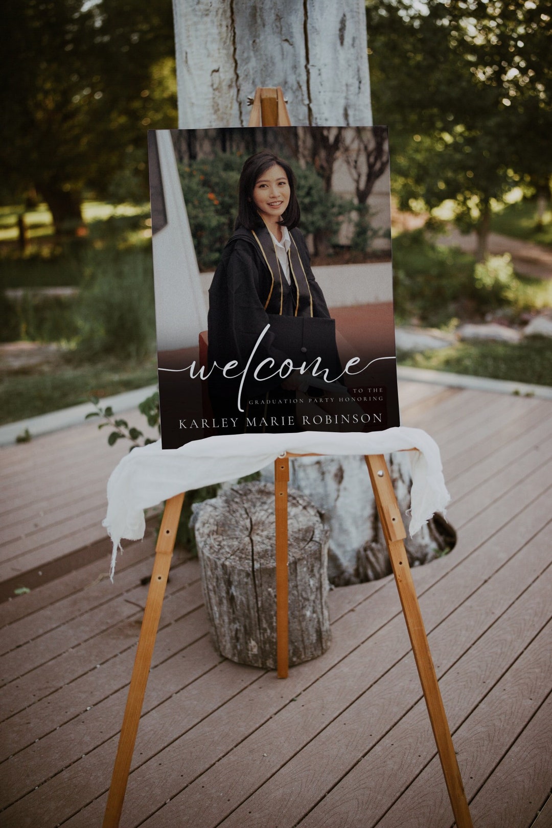 Minimalist Graduation Welcome Sign Template, Graduation Party Welcome ...