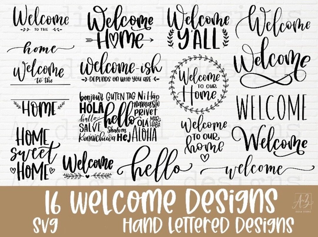 Welcome Designs SVG - Etsy