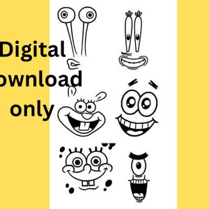 Sponge Bob Face Svg - Etsy