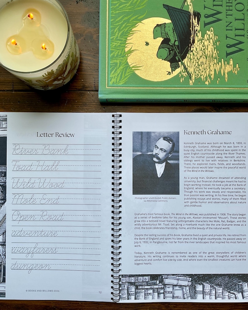 The Wind in the Willows CURSIVE Copywork | Charlotte Mason Handwriting ...