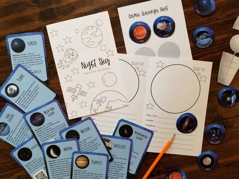 Night Sky Unit Study Curious Trails Moon Phases Unit Study - Etsy