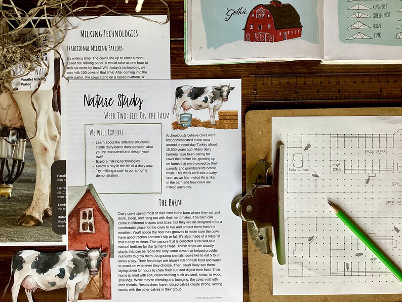 Dairy Farm Unit Study Curious Trails Nature Study Farm - Etsy