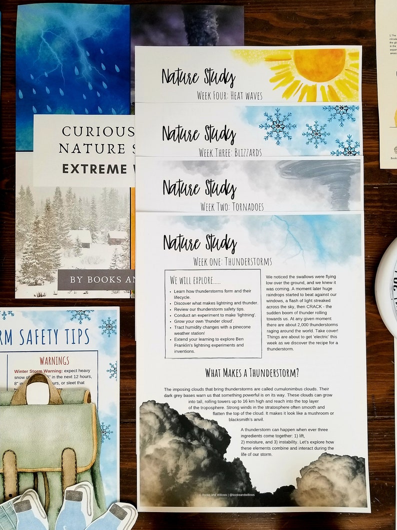 Extreme Weather Unit Study Curious Trails Nature Study - Etsy