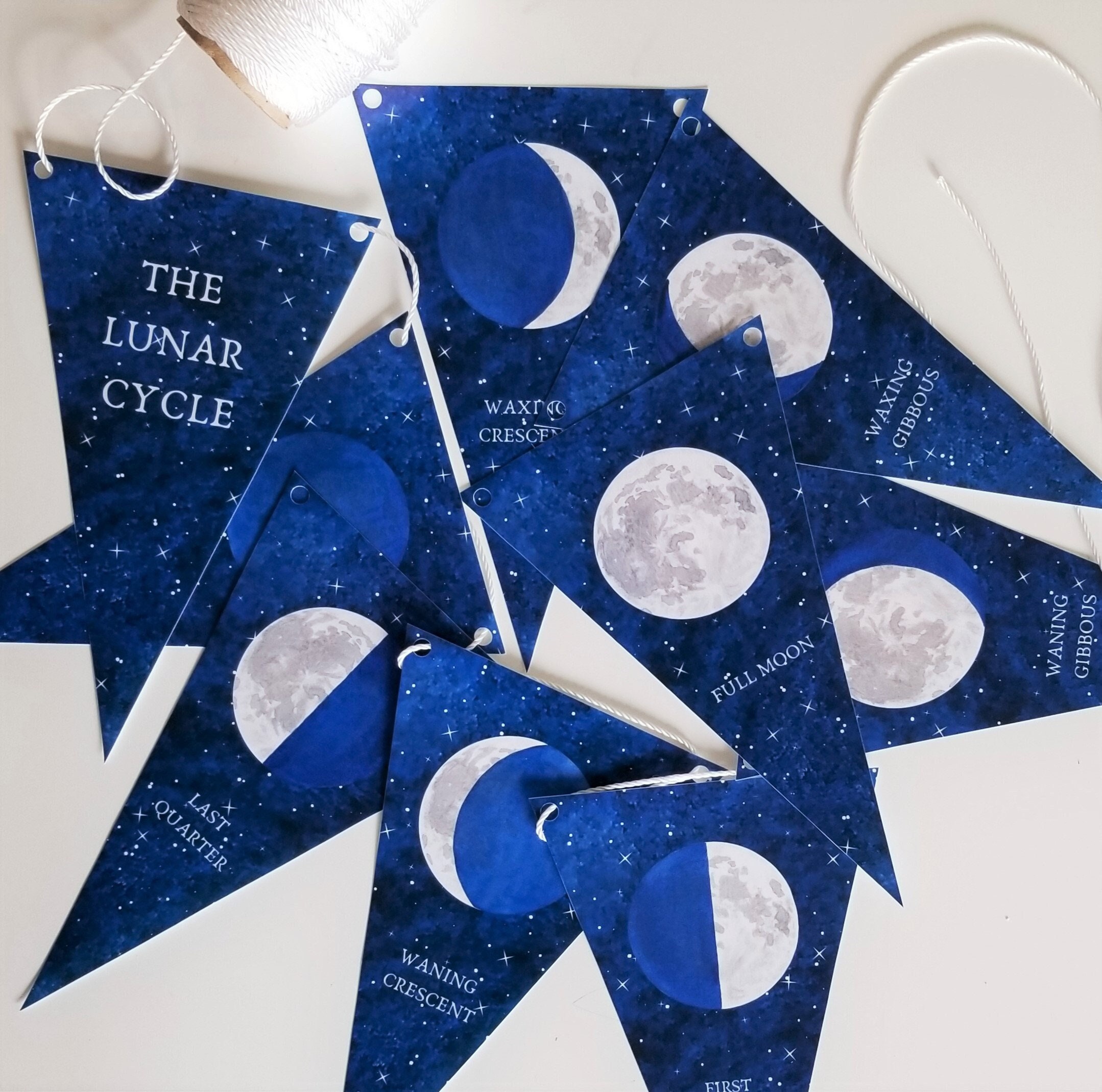 Phases of the Moon Bunting Banner | Instant Digital Download ...