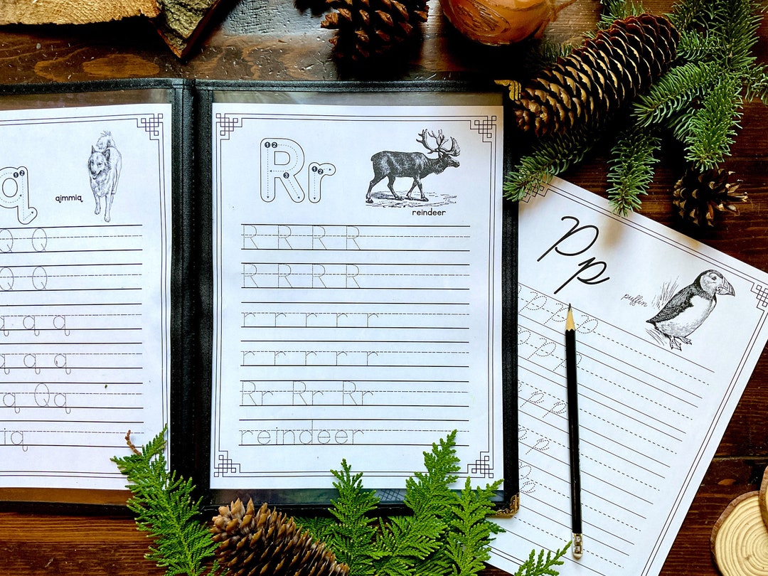 Winter Nature Traceable Alphabet | Print and Cursive Handwriting ...
