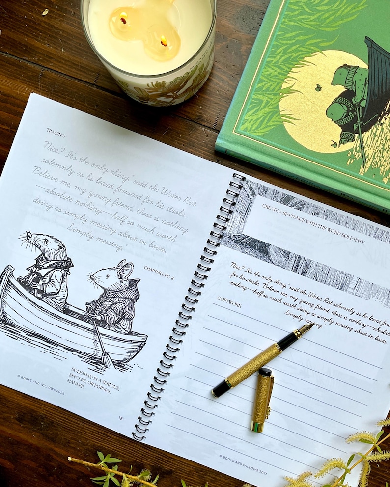 The Wind in the Willows CURSIVE Copywork | Charlotte Mason Handwriting ...