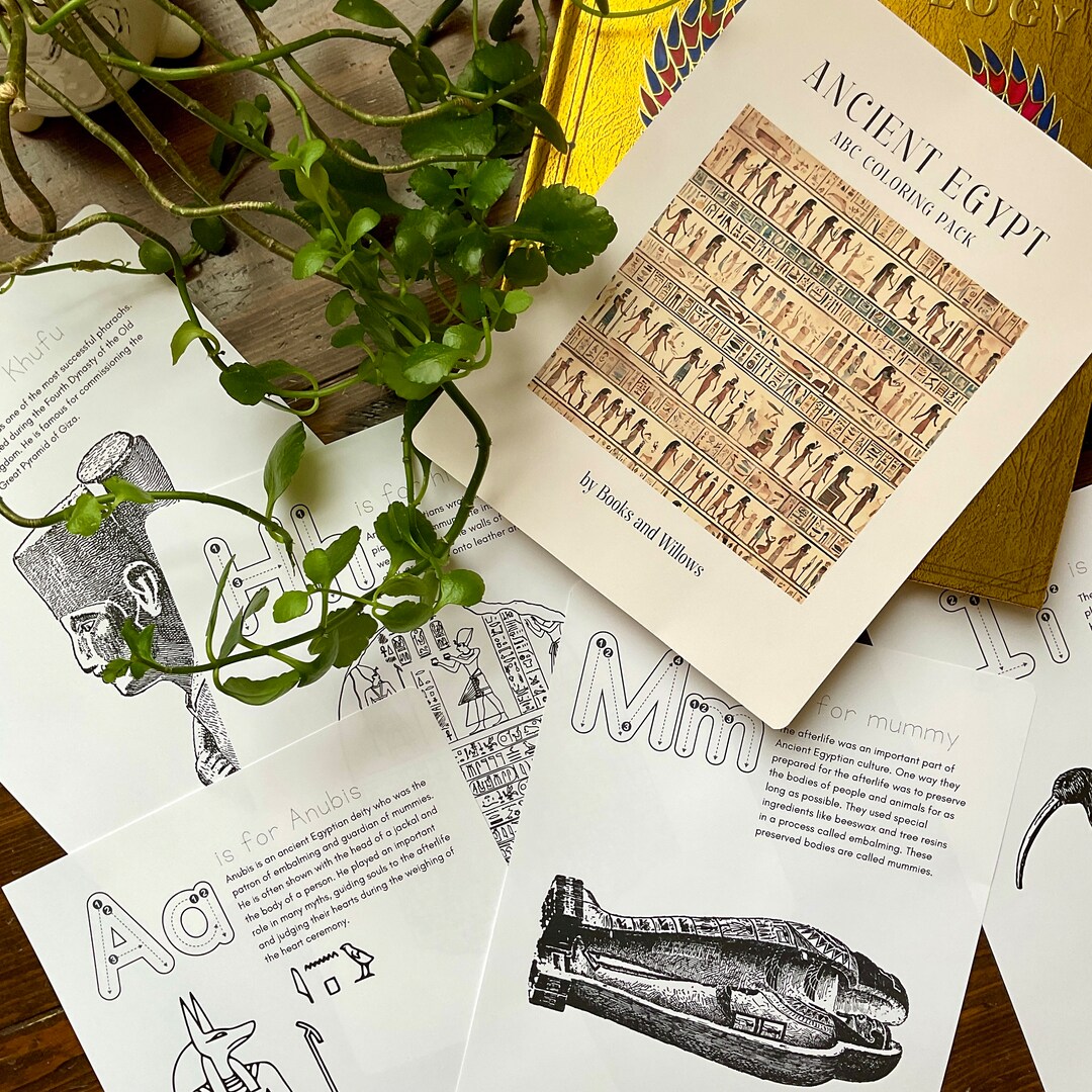 Ancient Egypt Alphabet Trace and Color Alphabet Activities Coloring ...