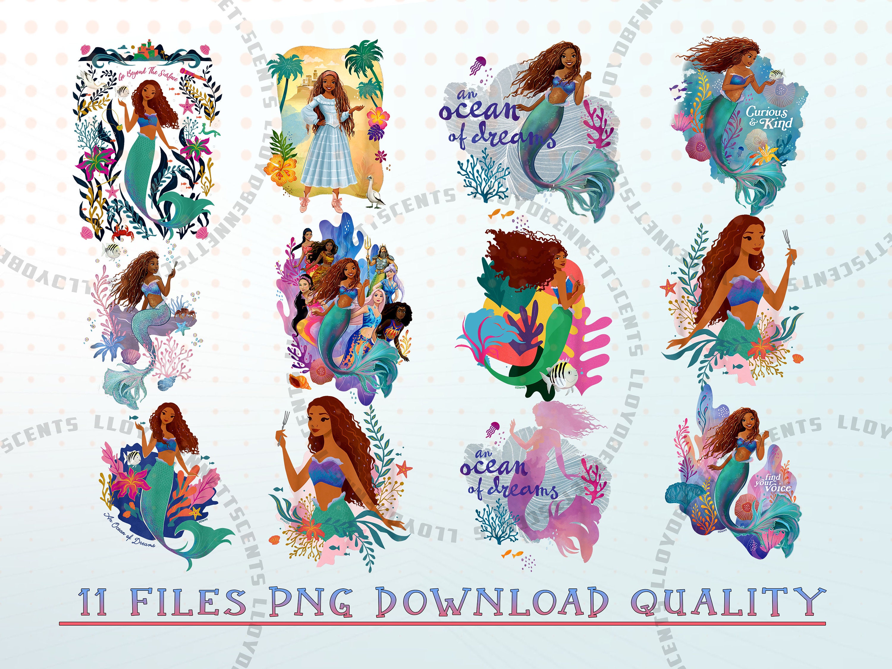 Little Mermaid PNG Bundles Black Mermaid Png Black Girl Magic - Etsy ...