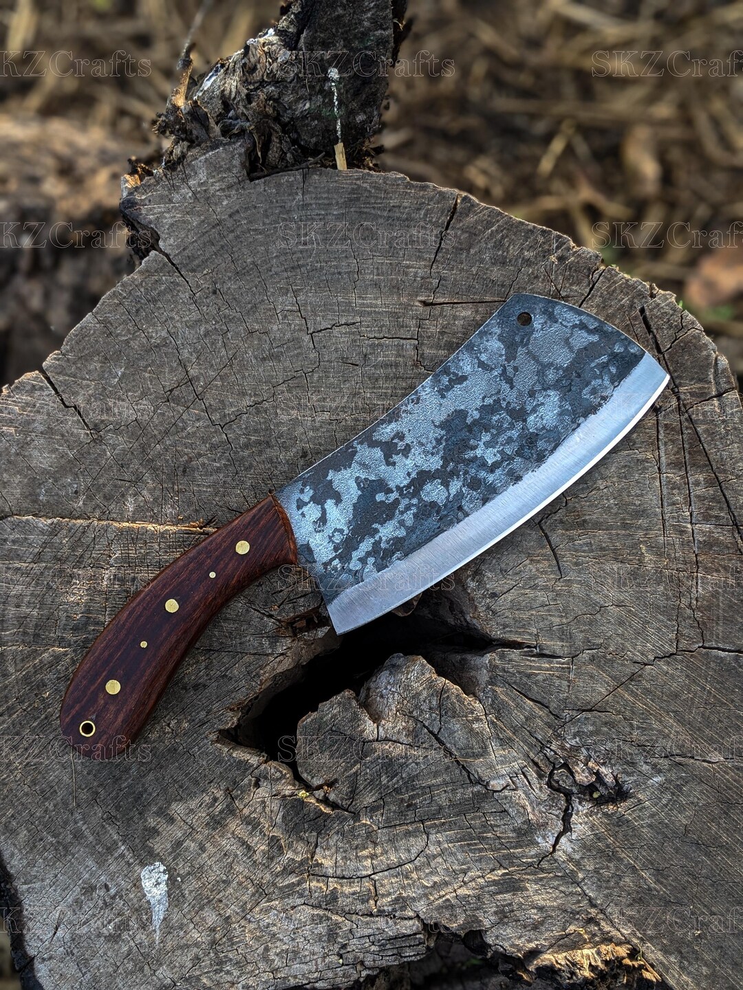 Cleaver Blade Handmade Kitchen Cleaver Heavy Duty Forged Thick Blade ...