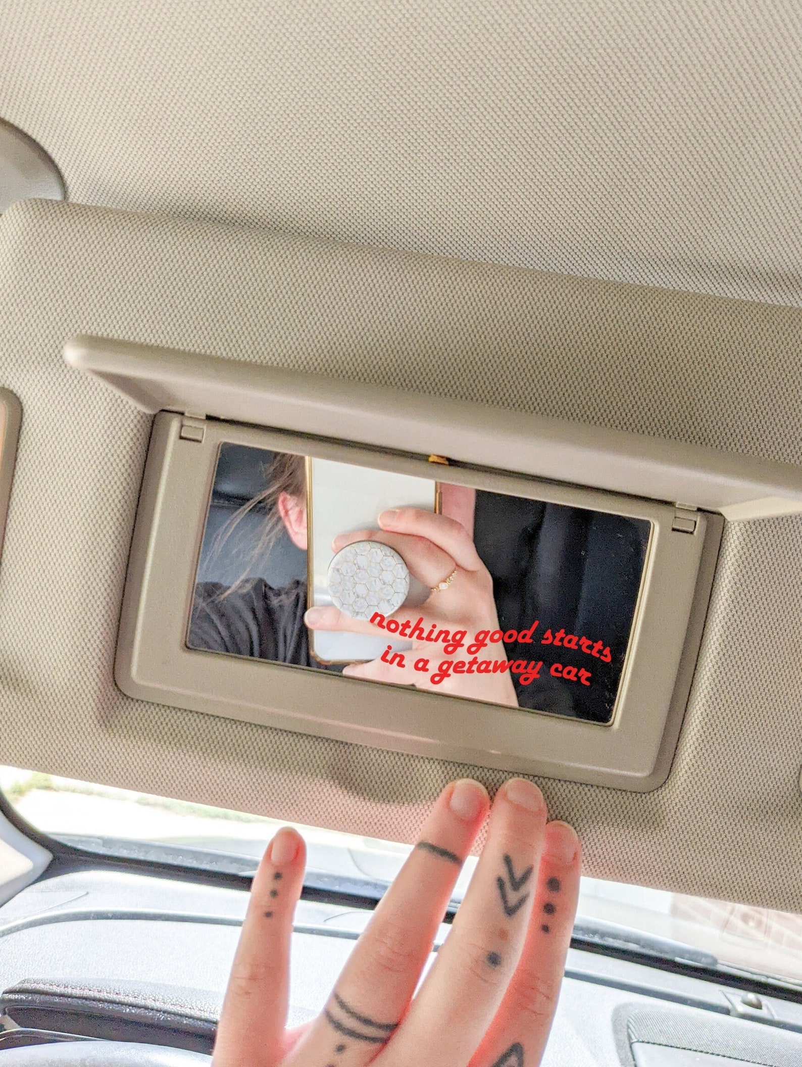 Getaway Car Mirror Decal Vinyl Car Mirror Decal Mirror - Etsy