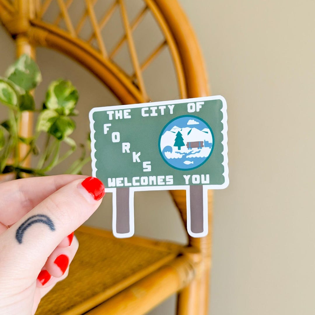 Forks, Wa Sign Sticker | Vampire Sticker | Vampires | Water Bottle ...