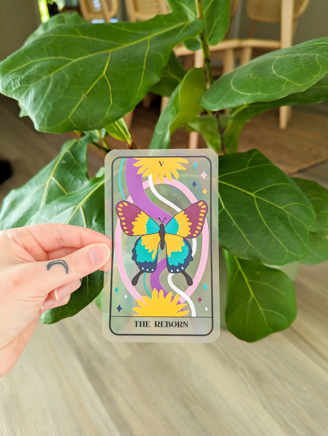 Butterfly Tarot Suncatcher Sticker the Reborn Tarot Card - Etsy