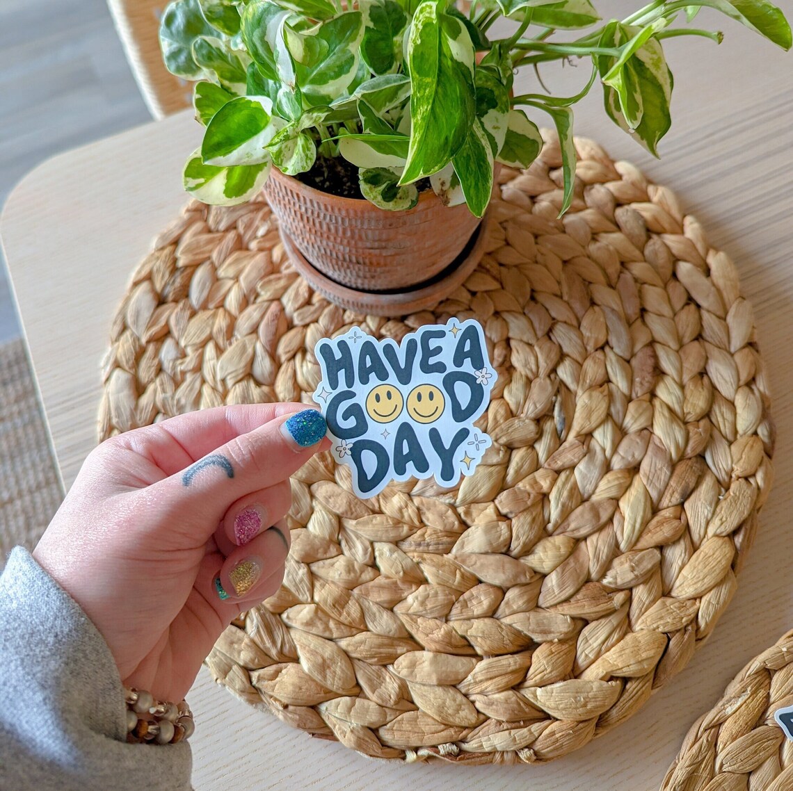 Have a Good Day Sticker Happy Sticker Cute Aesthetic - Etsy
