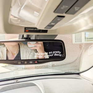 She Looks so Pretty Car Mirror Decal Vinyl Car Mirror - Etsy
