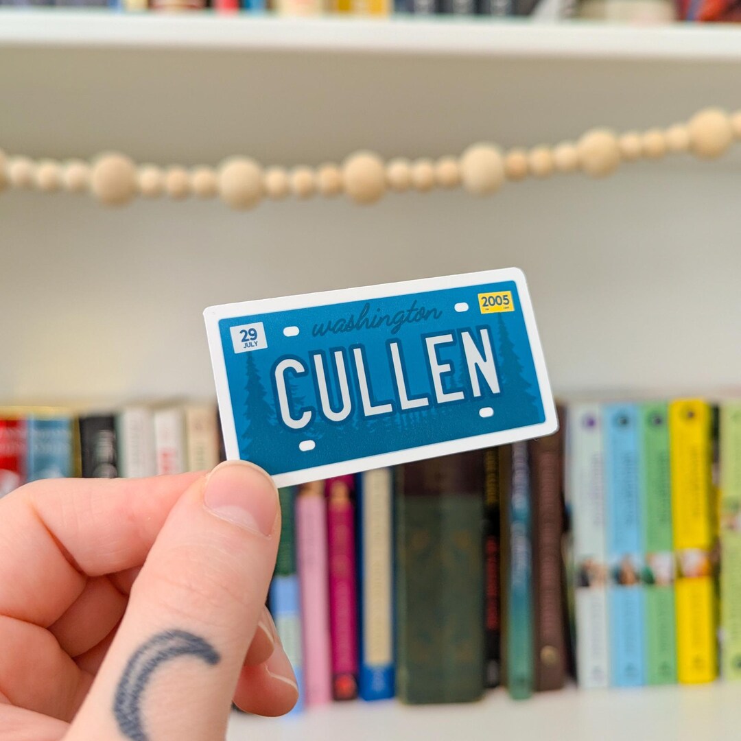 Cullen License Plate Sticker | Water Bottle Decal | Tumbler Sticker ...