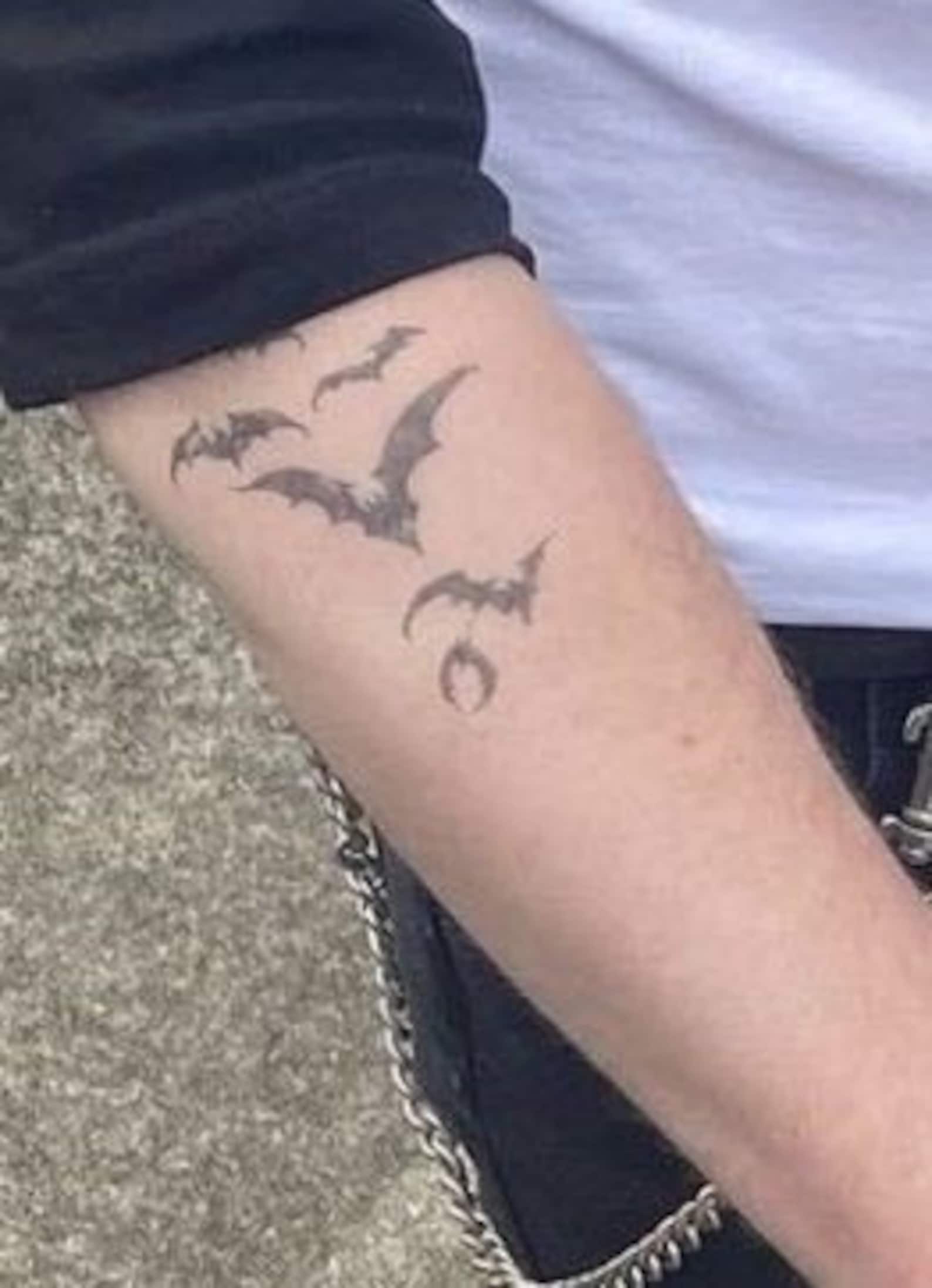 Eddie Munson Bat Tattoos PNG & JPEG, Stranger Things Bats, Bat PNG ...