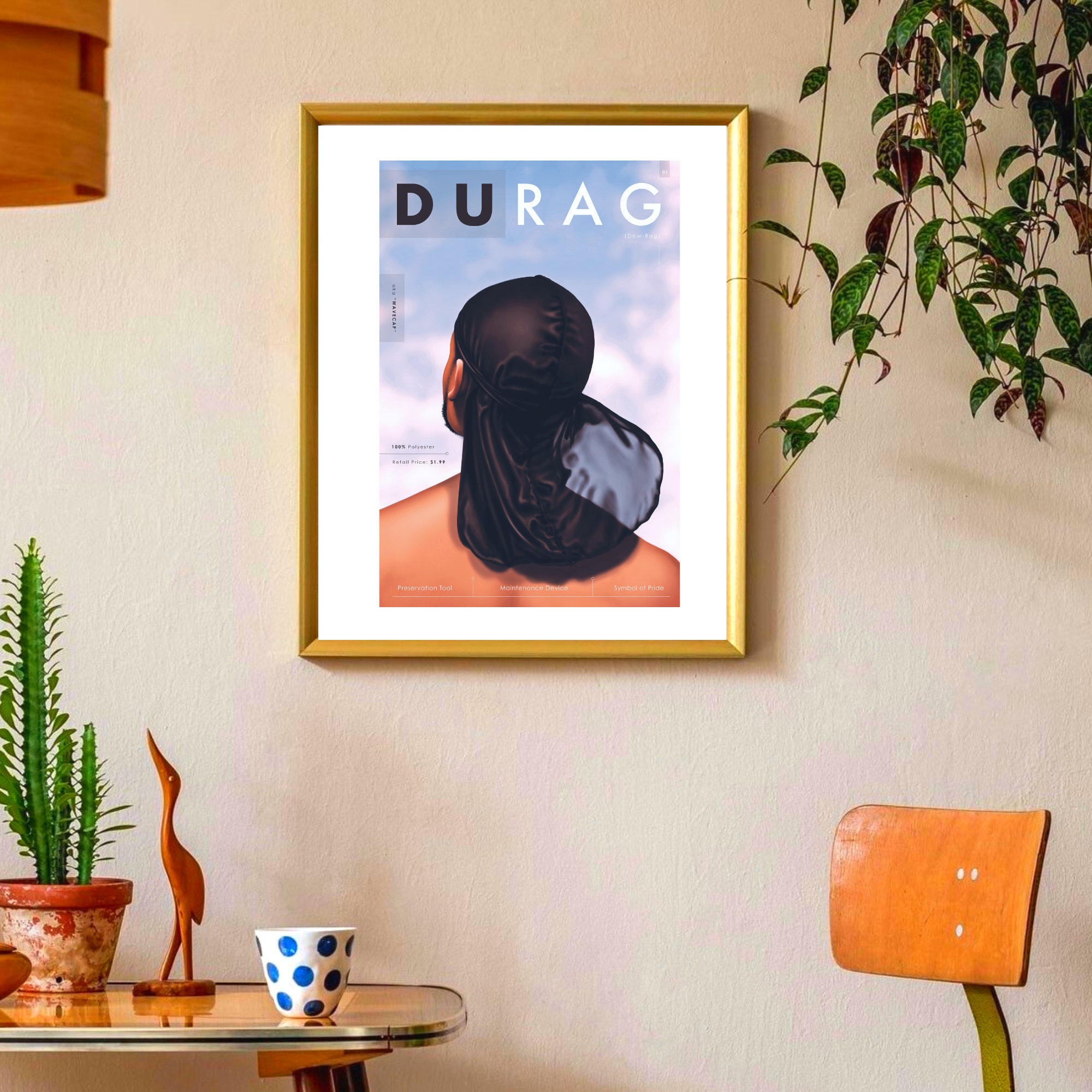 The Durag Digital Ad Painting | Black Art | Black Art Poster | Black ...