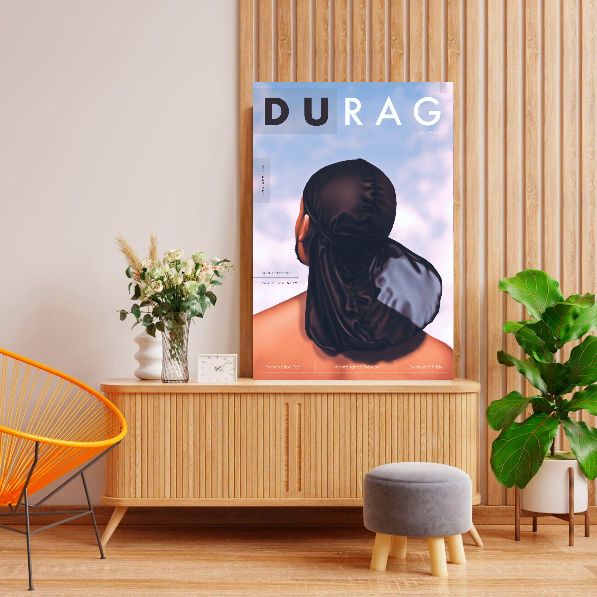 The Durag Digital Ad Painting | Black Art | Black Art Poster | Black ...