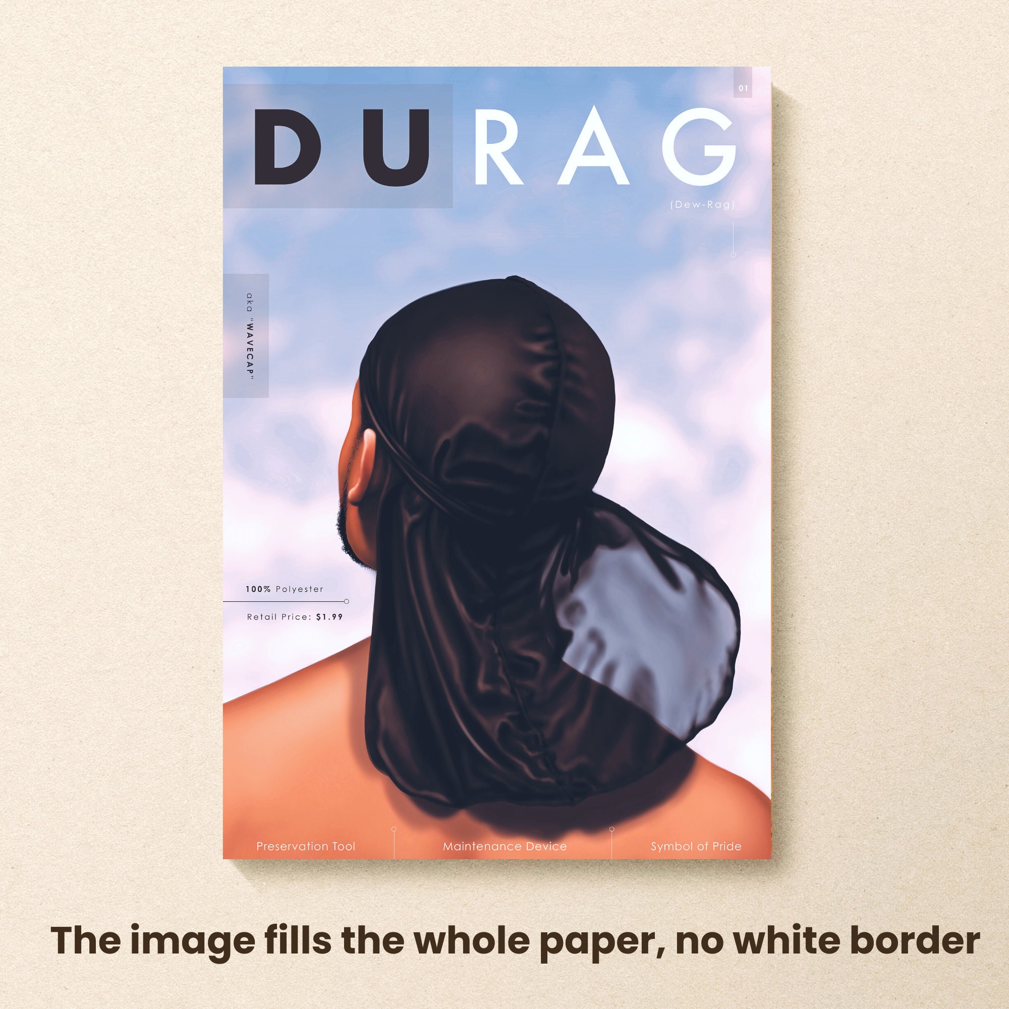 The Durag Digital Ad Painting | Black Art | Black Art Poster | Black ...
