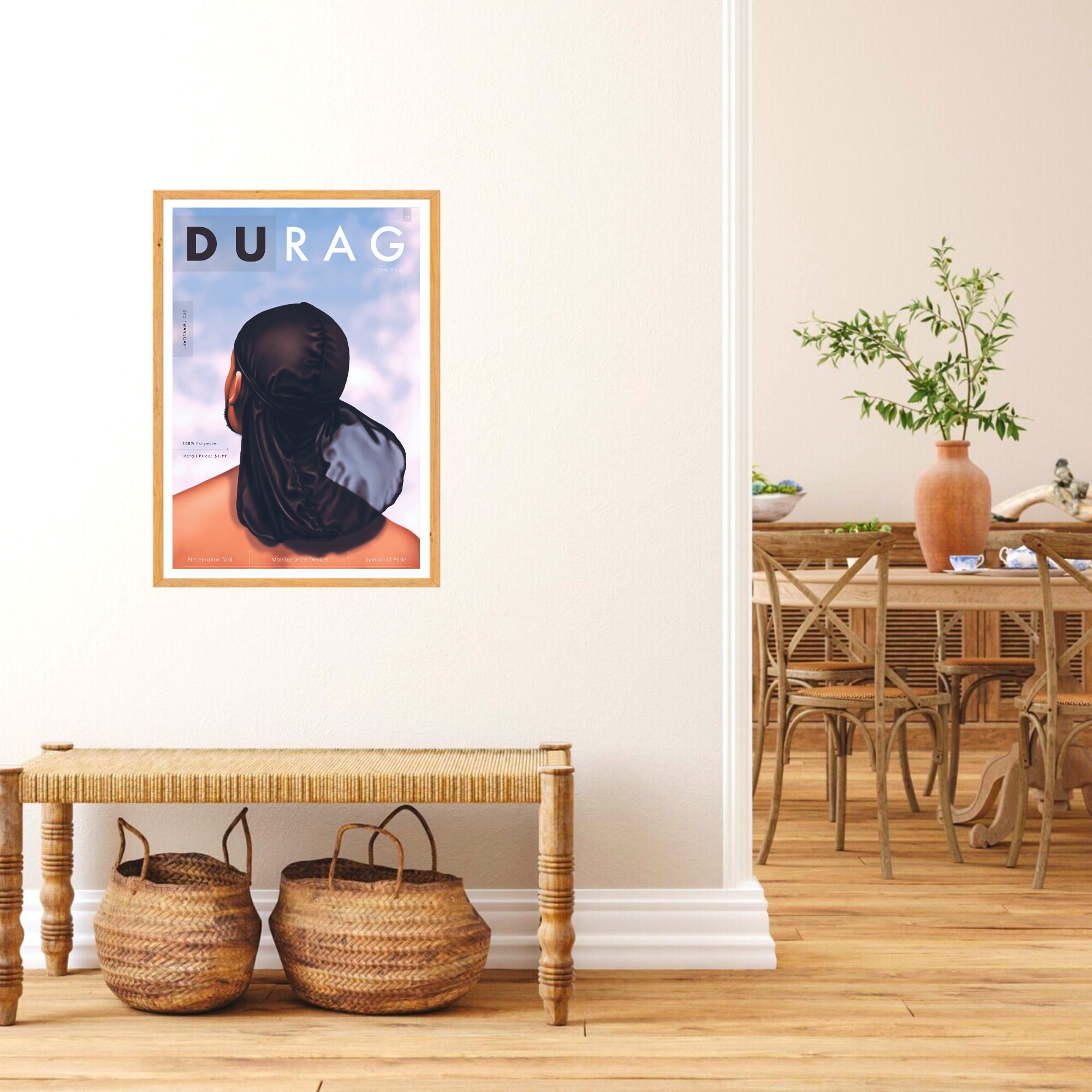 The Durag Digital Ad Painting | Black Art | Black Art Poster | Black ...