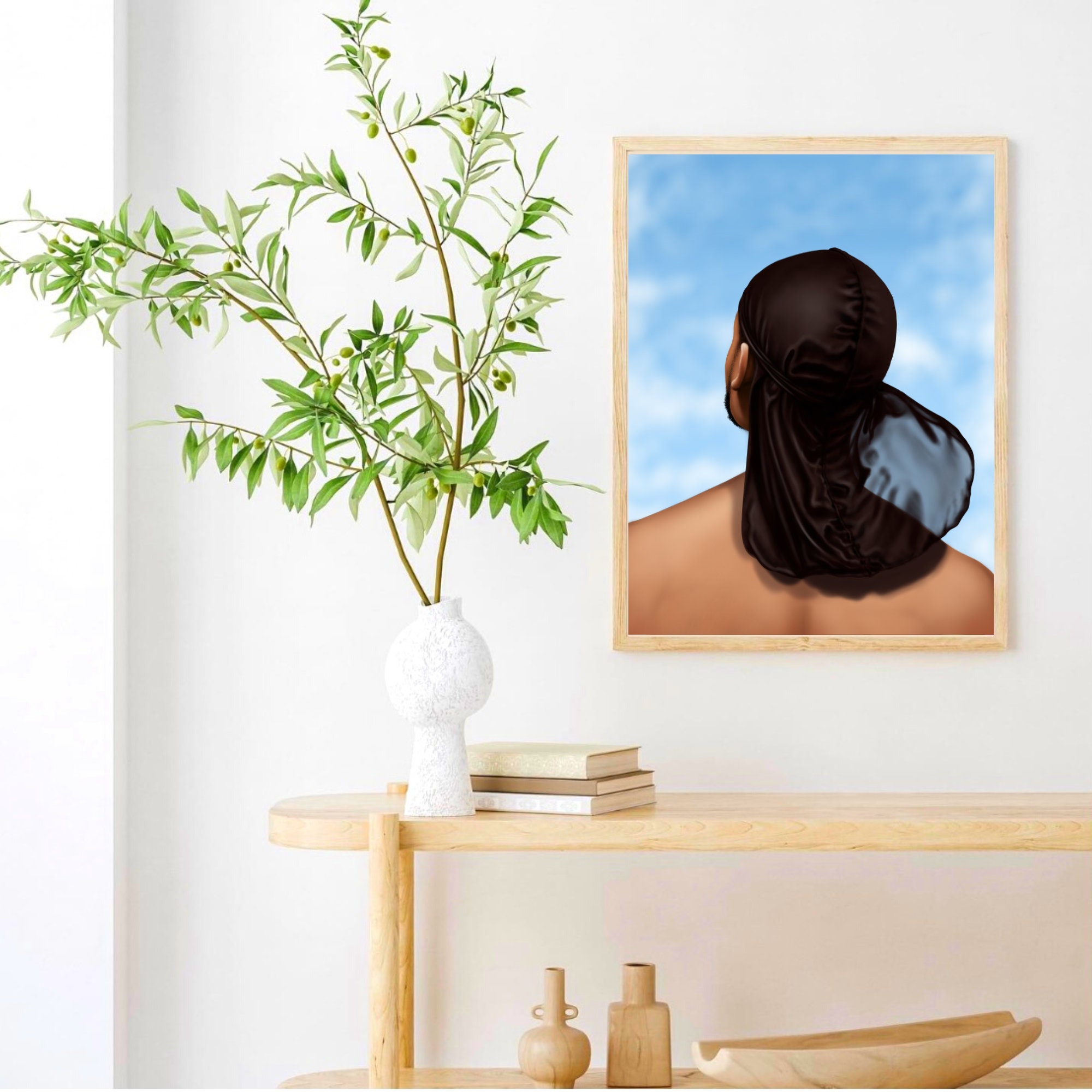 The Durag Digital Painting | Black Art | Black Art Poster | Black Hair ...