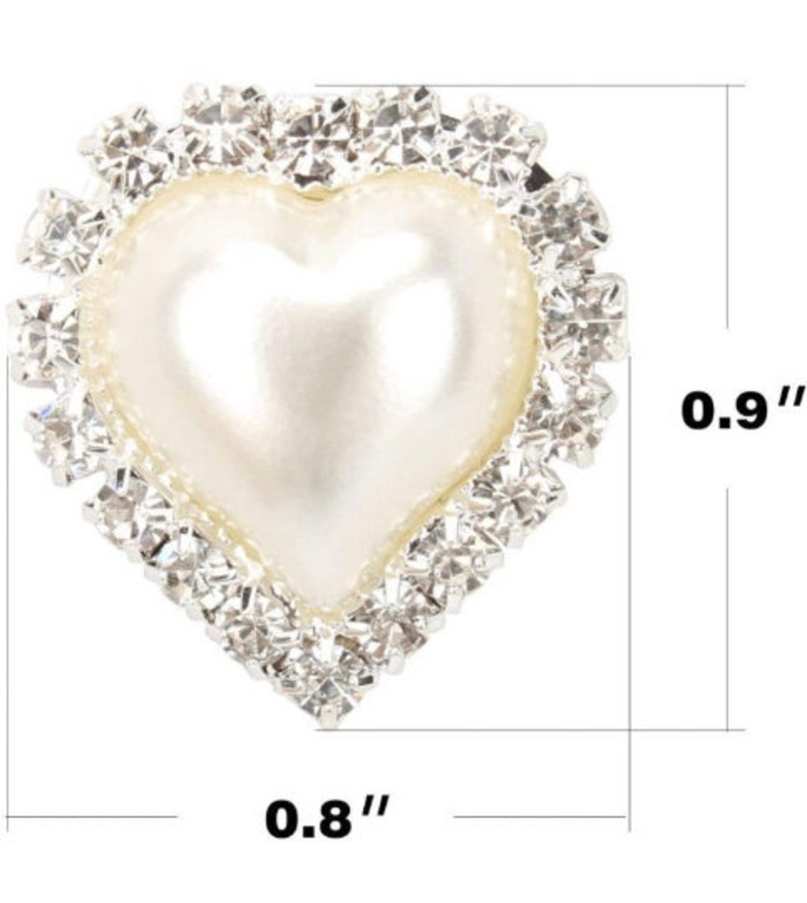 Rhinestone Pearl Heart Croc Charms| Croc Charms - Etsy