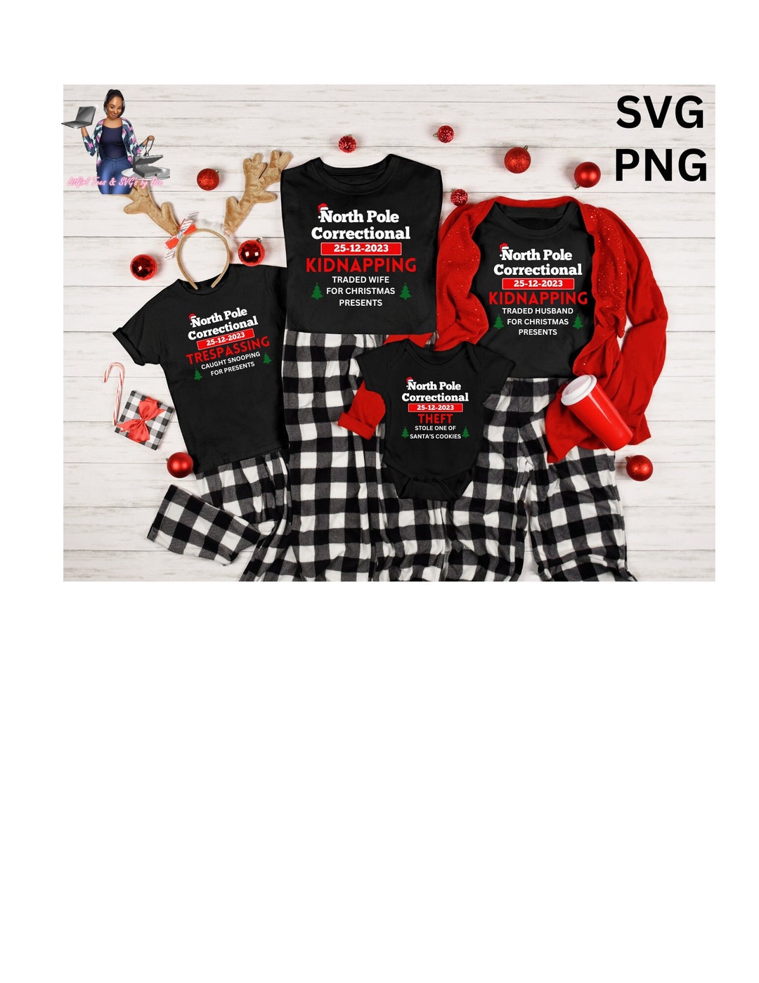 Christmas Family 2024 PNG SVG Bundle, North Pole Correctional, Funny ...
