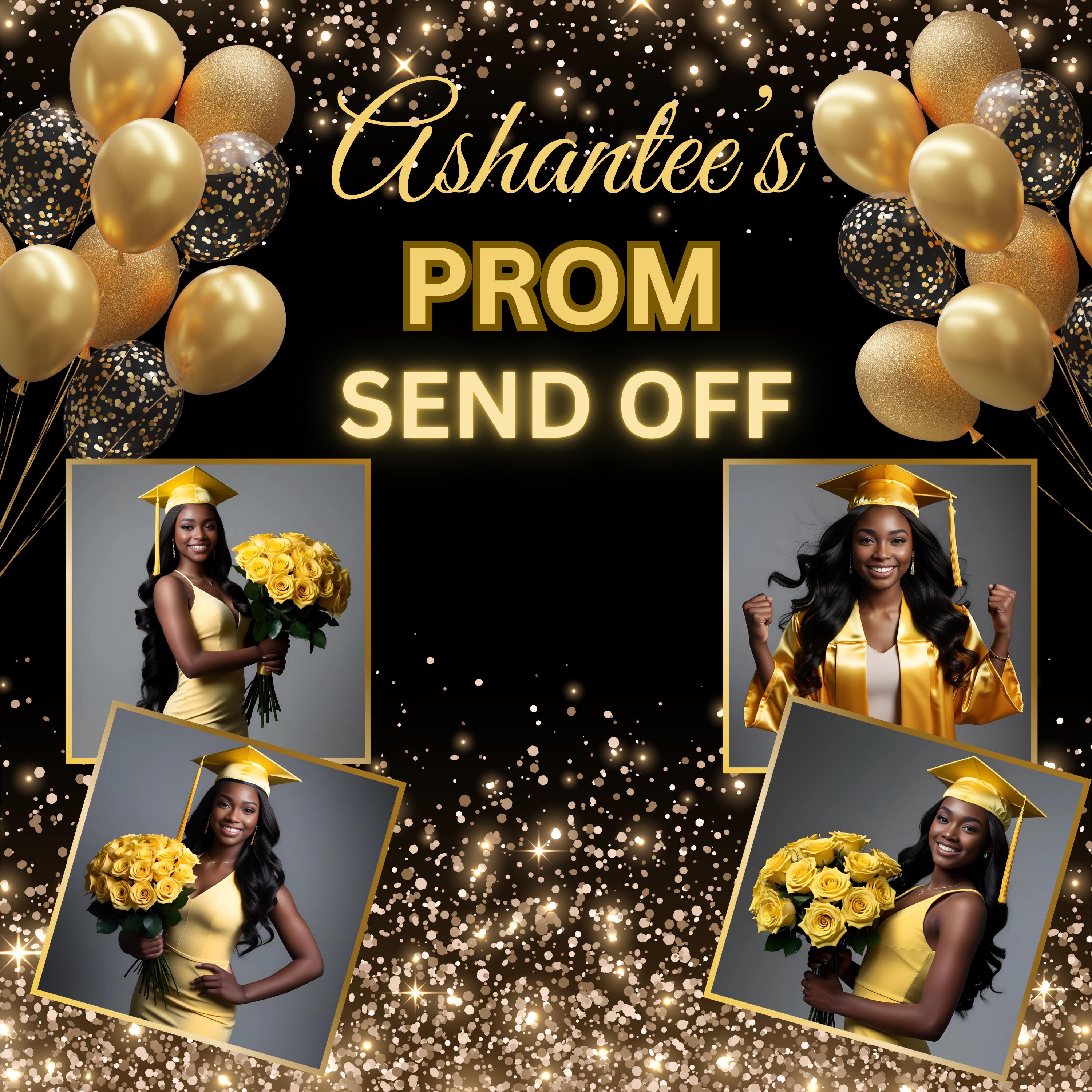 Prom Send off Editable Banner Template. Bundle of 4. Canva Pro Required ...