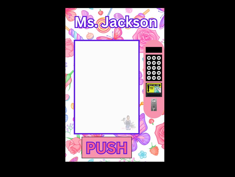 Teacher Vending Machine Bundle. Editable Template. 11 by 17. Teacher ...