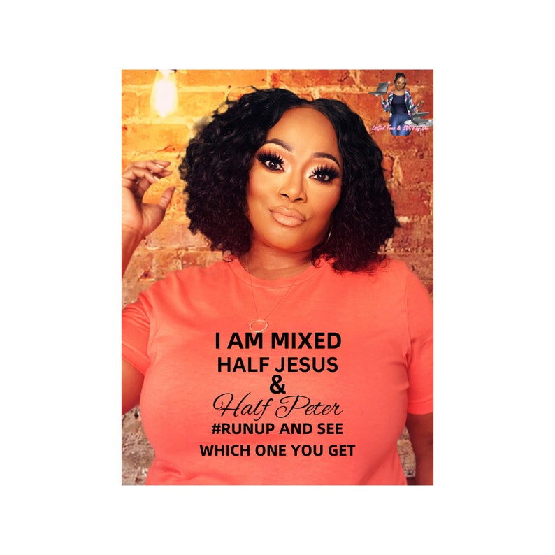 I Am Mixed Half Jesus Half Peter Sarcastic Funny Quote Statement SVG ...