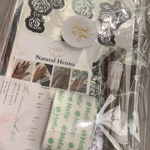Henna Stencil Kit/ DIY Henna Kit - Etsy