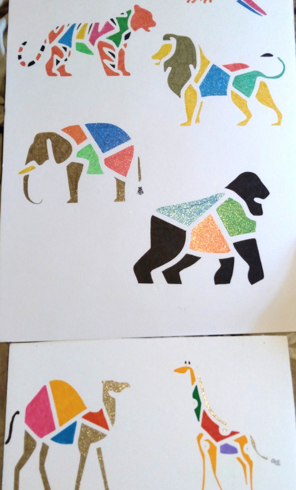 Zoo Animal Stencils, Lion Stencil, Tiger Stencil, Elephant Stencil ...