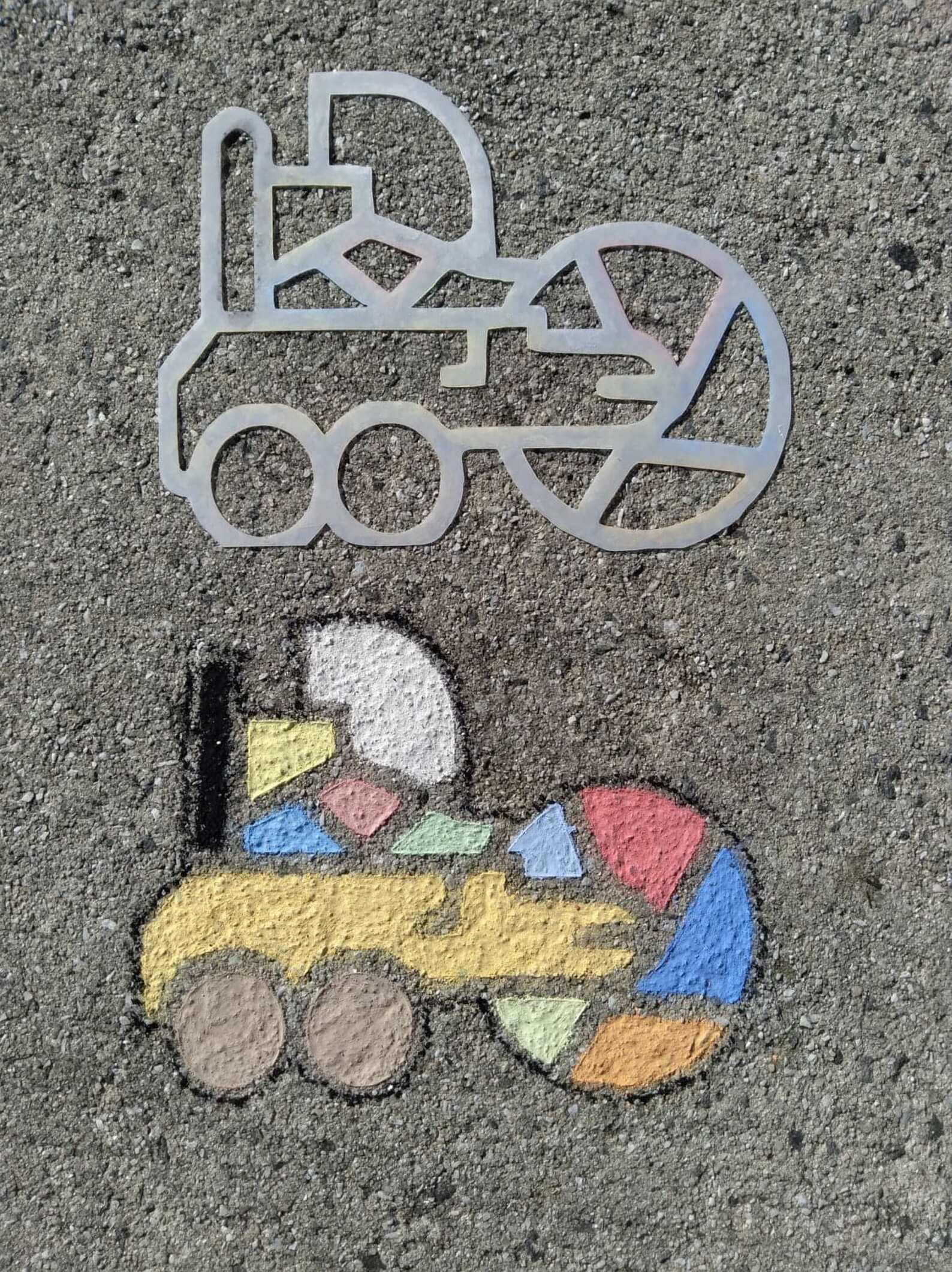 Stencil Stylz Excavator Backhoe Dump Truck Cement Truck Steamroller ...