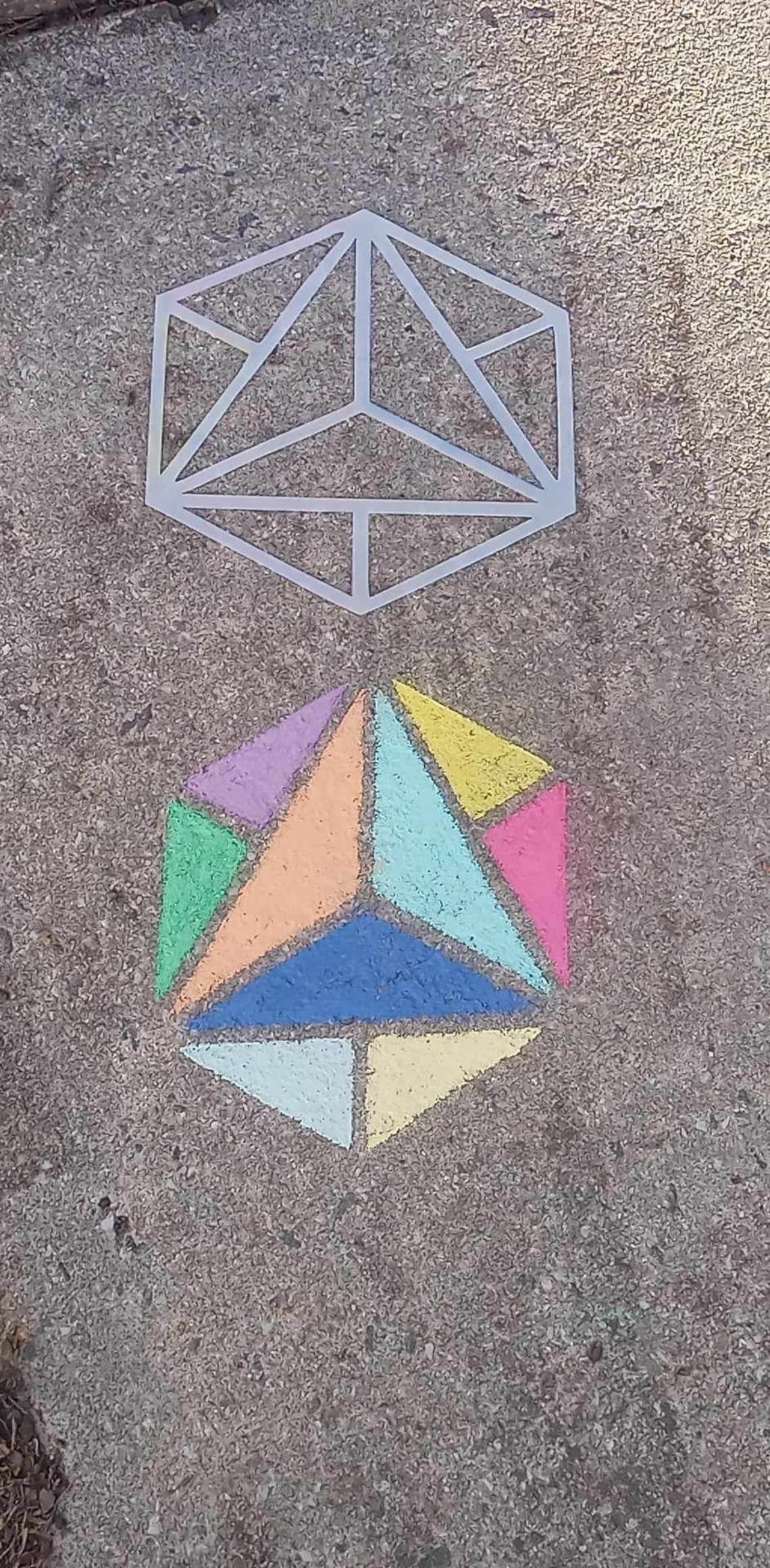 Chalk, Stencils, Sidewalk Chalk, Coloring, Art, Children's Art Stencil ...