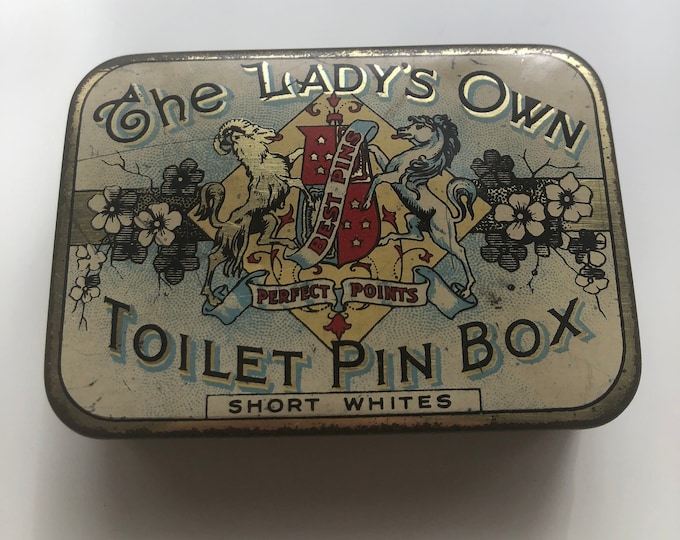 Vintage Pin Box, the Lady's Own Toilet Pin Box, Tin - Etsy