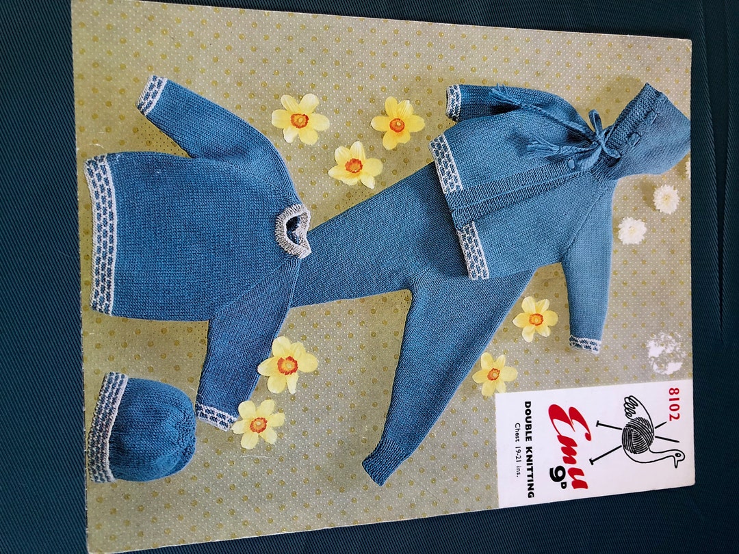 Paper, Vintage Knitting Pattern, Emu, Childs Knitted Clothing, Pattern ...