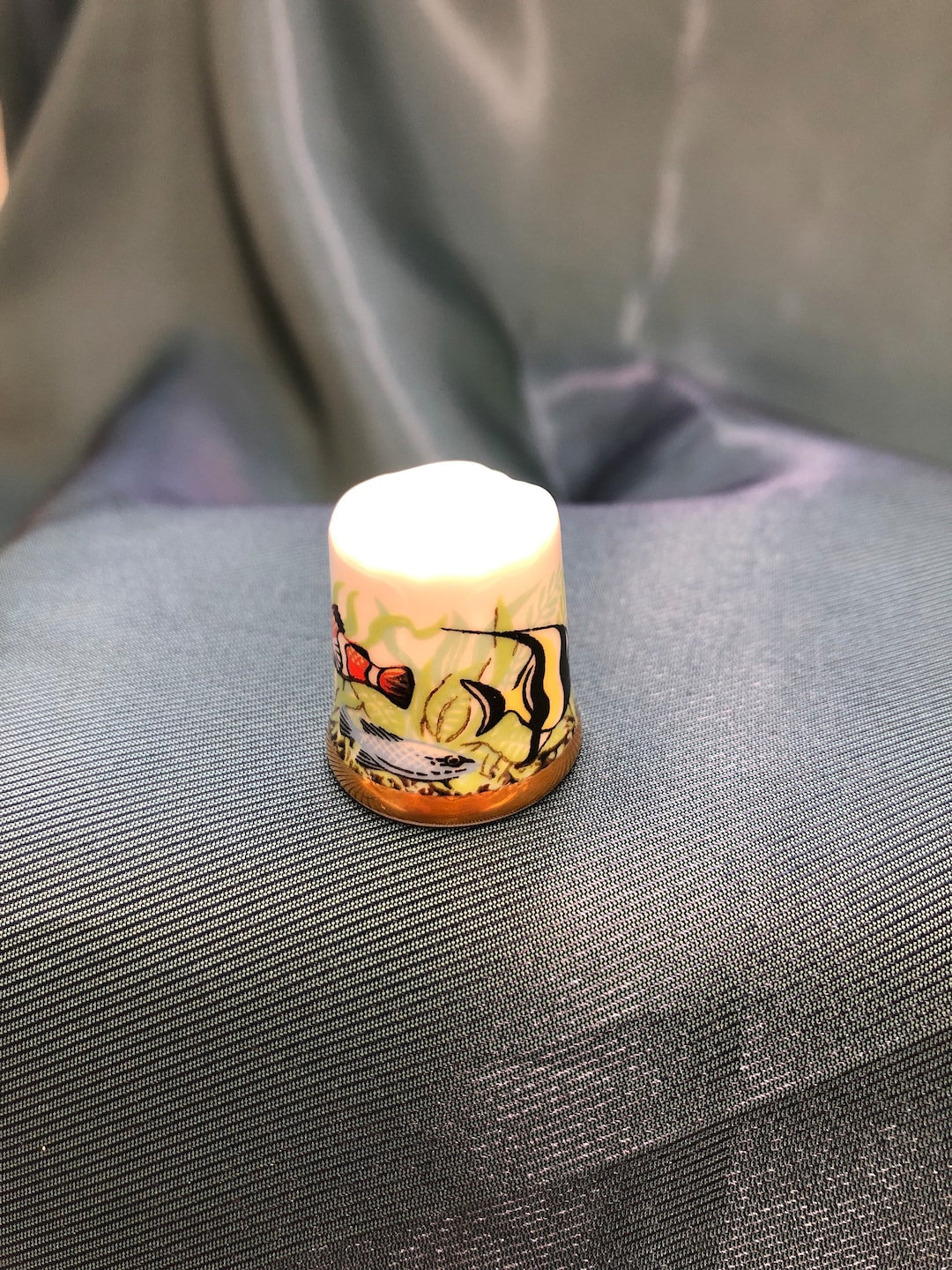 Vintage Thimble - Tropical Fish - Sutherland China - Etsy