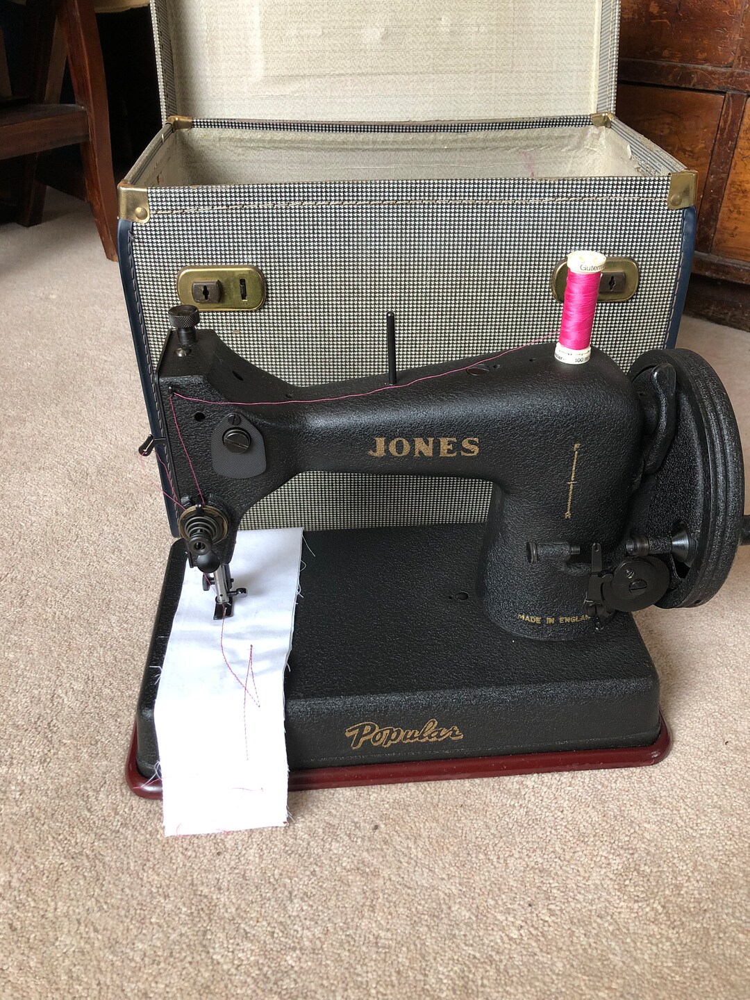 Vintage Hand Crank Sewing Machine, Jones Popular - Etsy